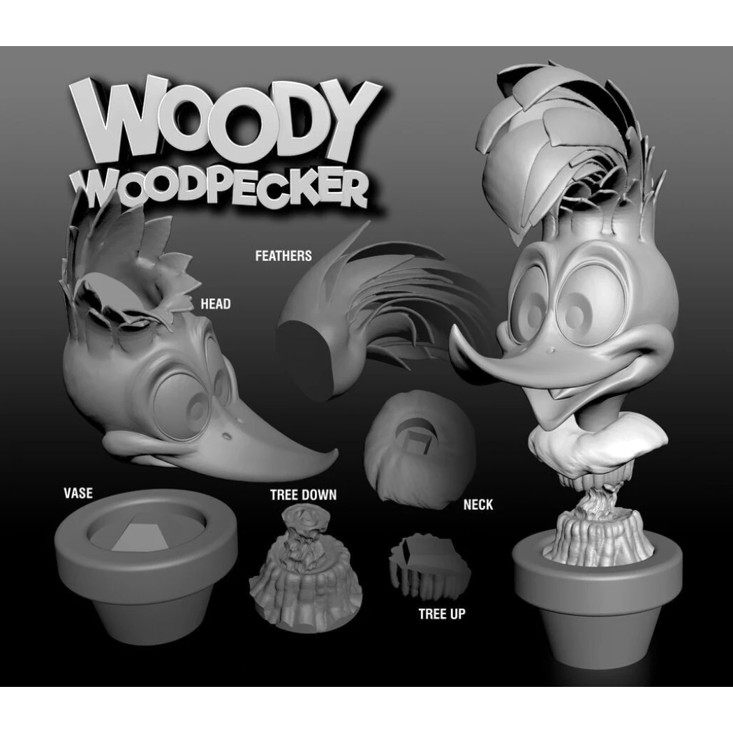 Digital STL Woody Woodpecker – Model-Fan-Store
