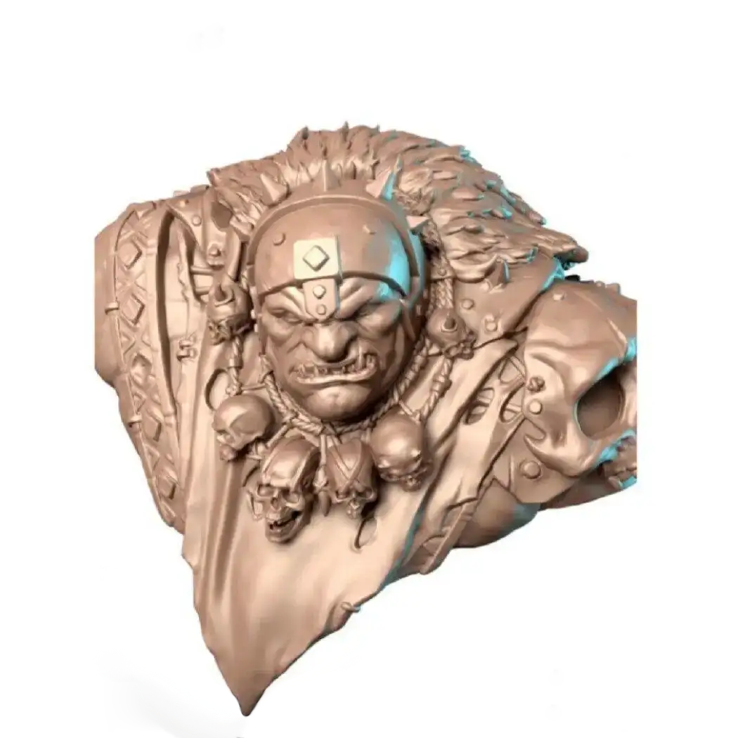 1/10 BUST 70mm Resin Model Kit Warrior Barbarian Orc Warcraft Unpainte ...