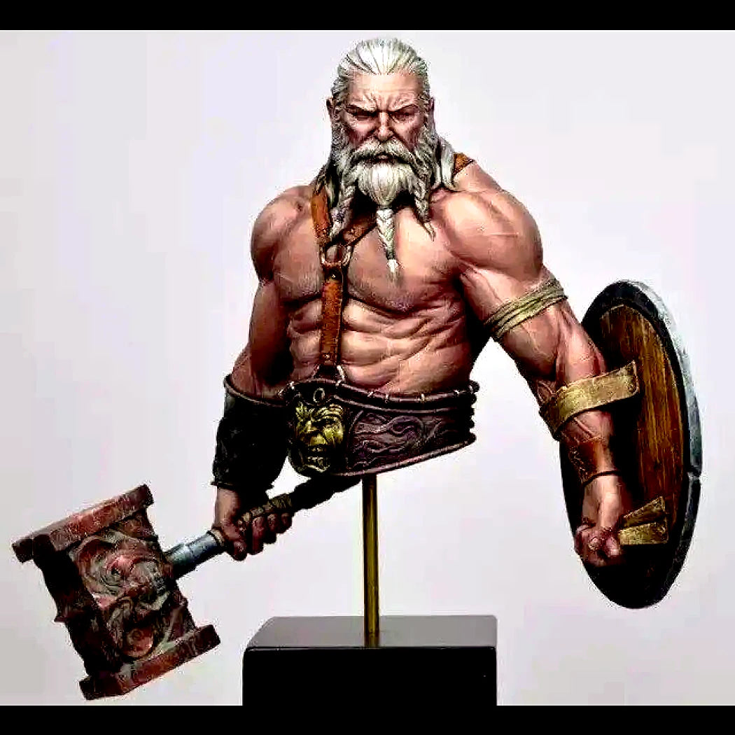 1/10 BUST Resin Model Kit Warrior Barbarian Viking Unpainted – Model ...
