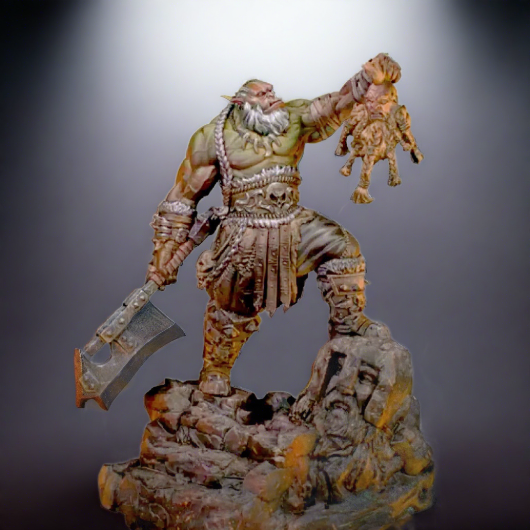 1/24 Resin Model Kit Orc Warrior and Dwarf Head Warcraft Unpainted ...