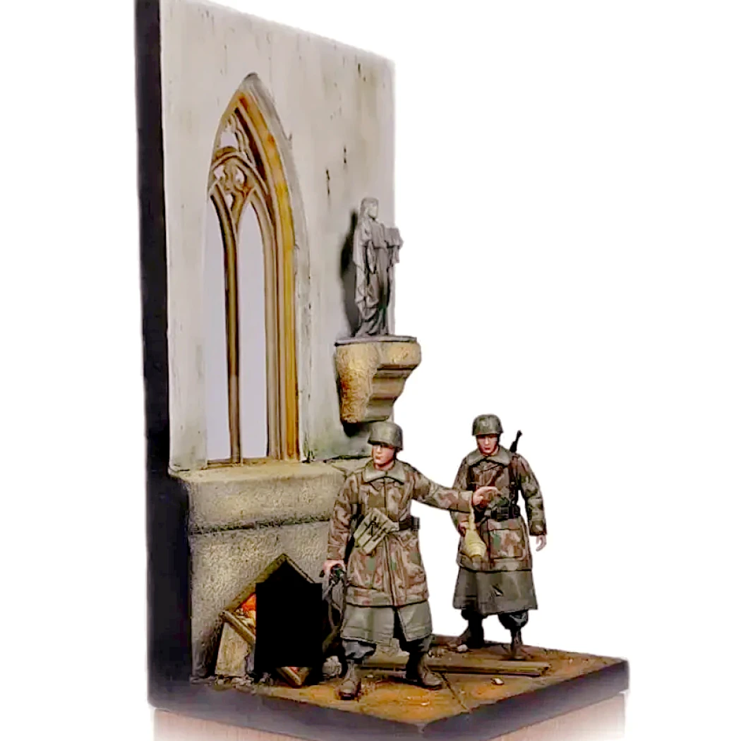 1/35 2pcs Resin Model Kit German Soldiers Sortie (including base) WW2 ...