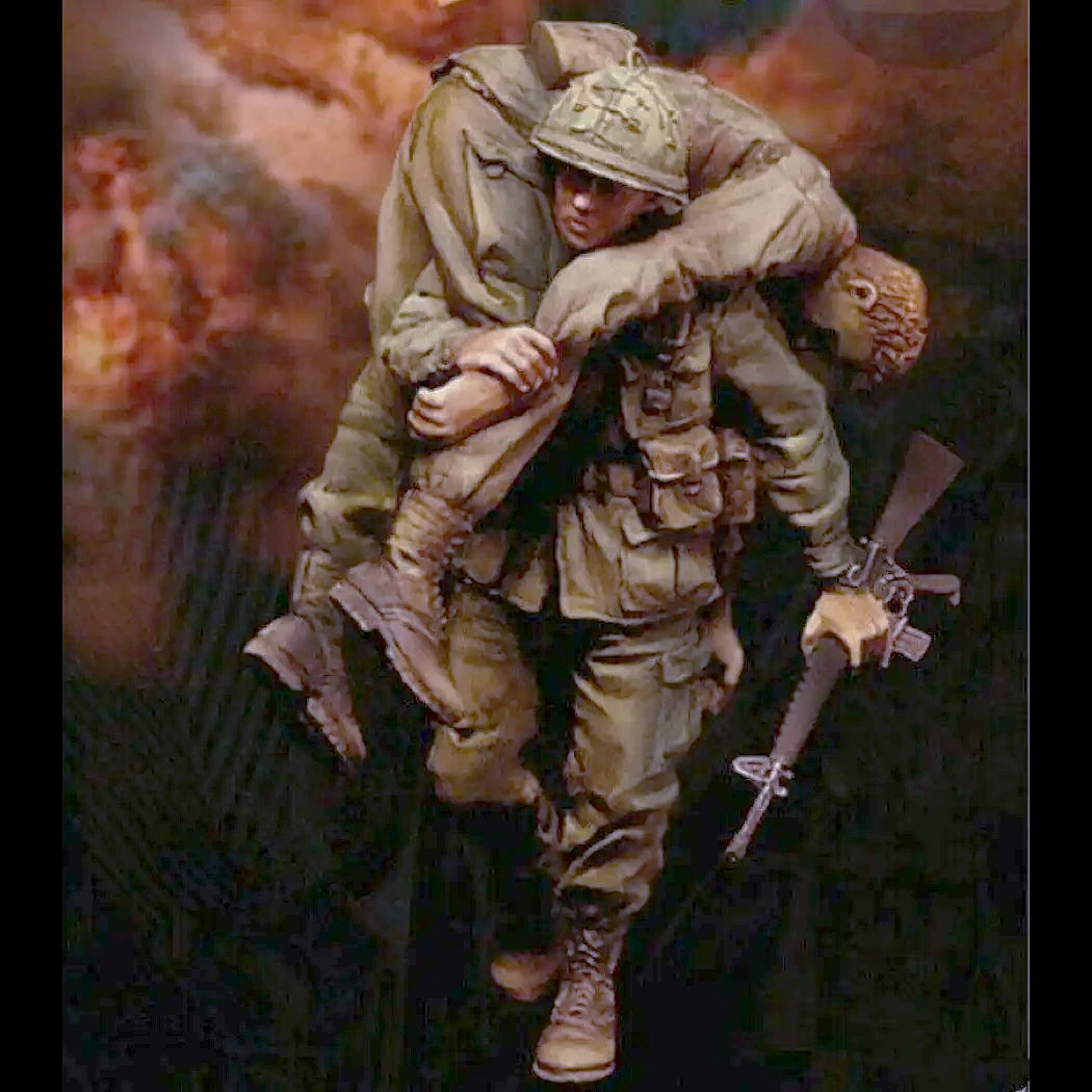 1/35 2pcs Resin Model Kit Soldiers USMC US Marines Vietnam War Unpaint ...