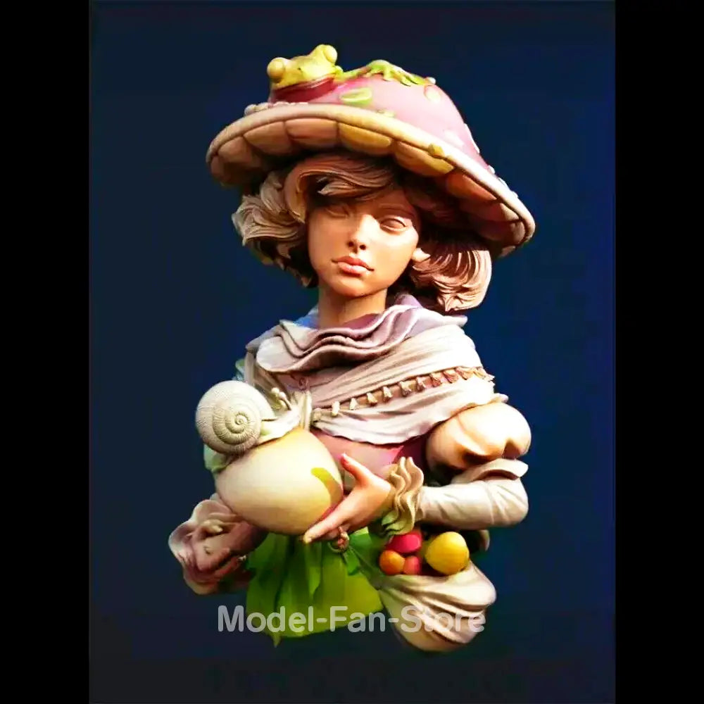 1/10 BUST Resin Model Kit Beautiful Girl Anabel & Snail Unpainted ...