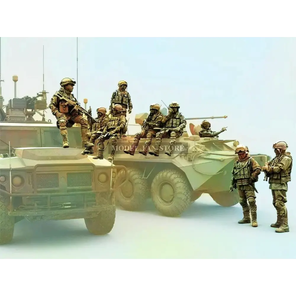1/35 9pcs Figures Resin Model Kit Modern Russian Soldiers (no – Model ...