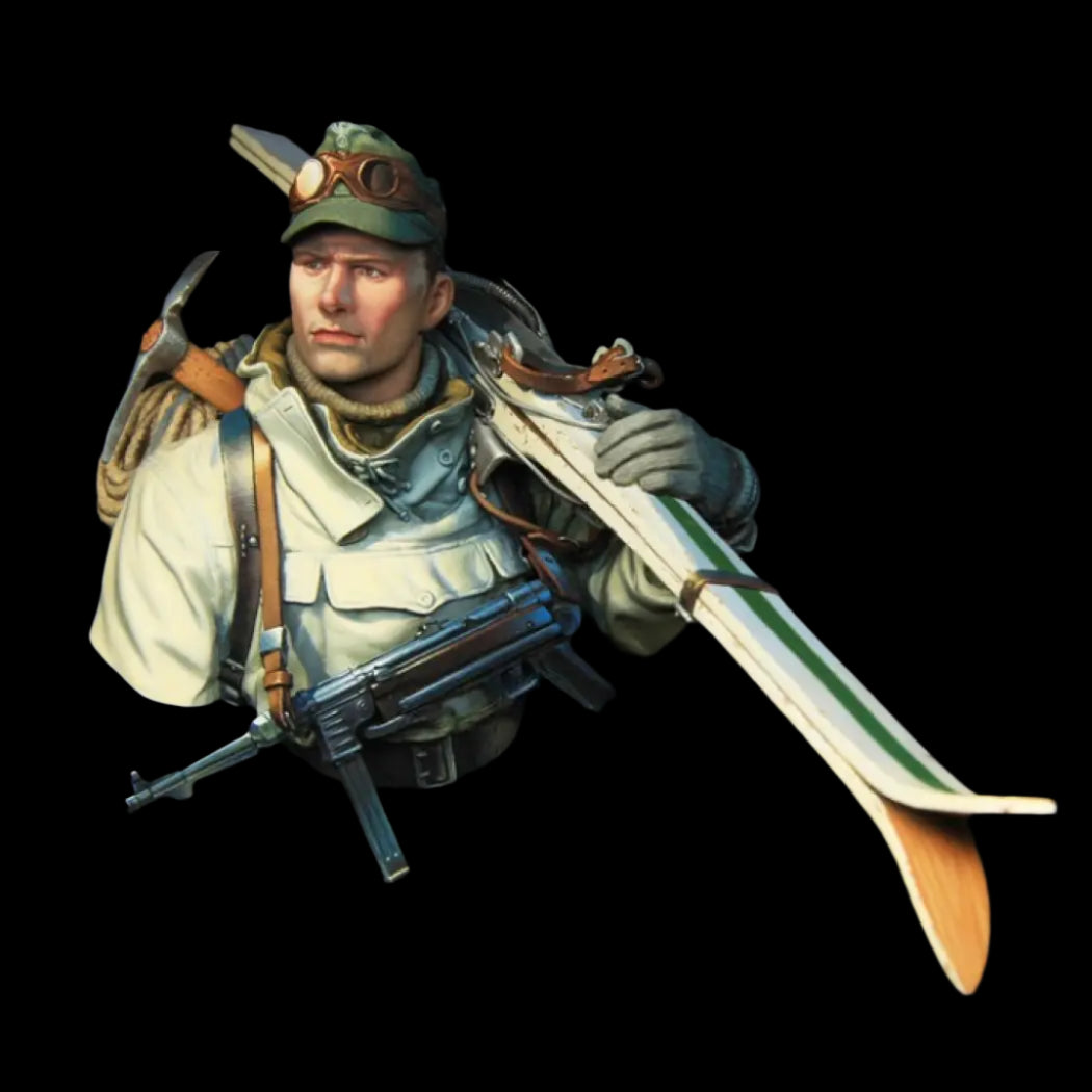1/10 BUST Resin Model Kit German Soldier Ski Hunter WW2 Unpainted ...