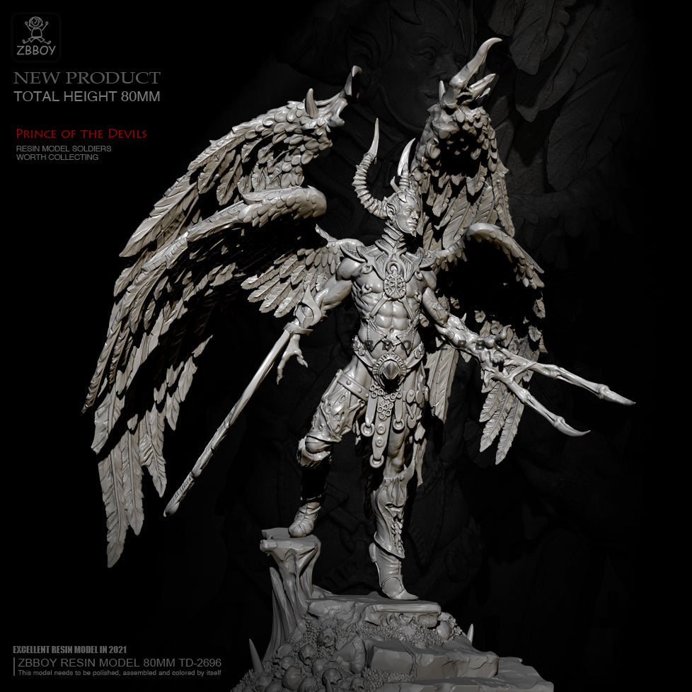 1/24 80mm Resin Model Kit Prince of Darkness Devil Warrior TD-2696 Unp ...