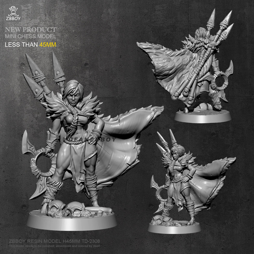 45mm Resin Model Kit Girl Woman Barbarian Hunter TD-2308 Unpainted ...