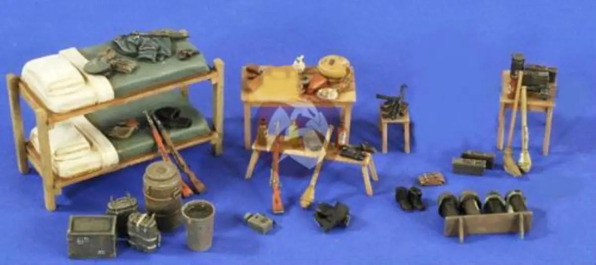 1/35 Resin Model Kit Scene Soldiers' Barracks Accessory Unpainted ...