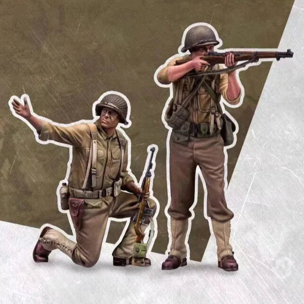 1/35 2pcs Resin Model Kit US Army Soldiers WW2 Unpainted – Model-Fan-Store