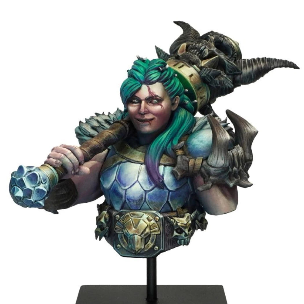 1/10 BUST Resin Model Kit Girl Dwarf Goblin Crusher Unpainted – Model ...