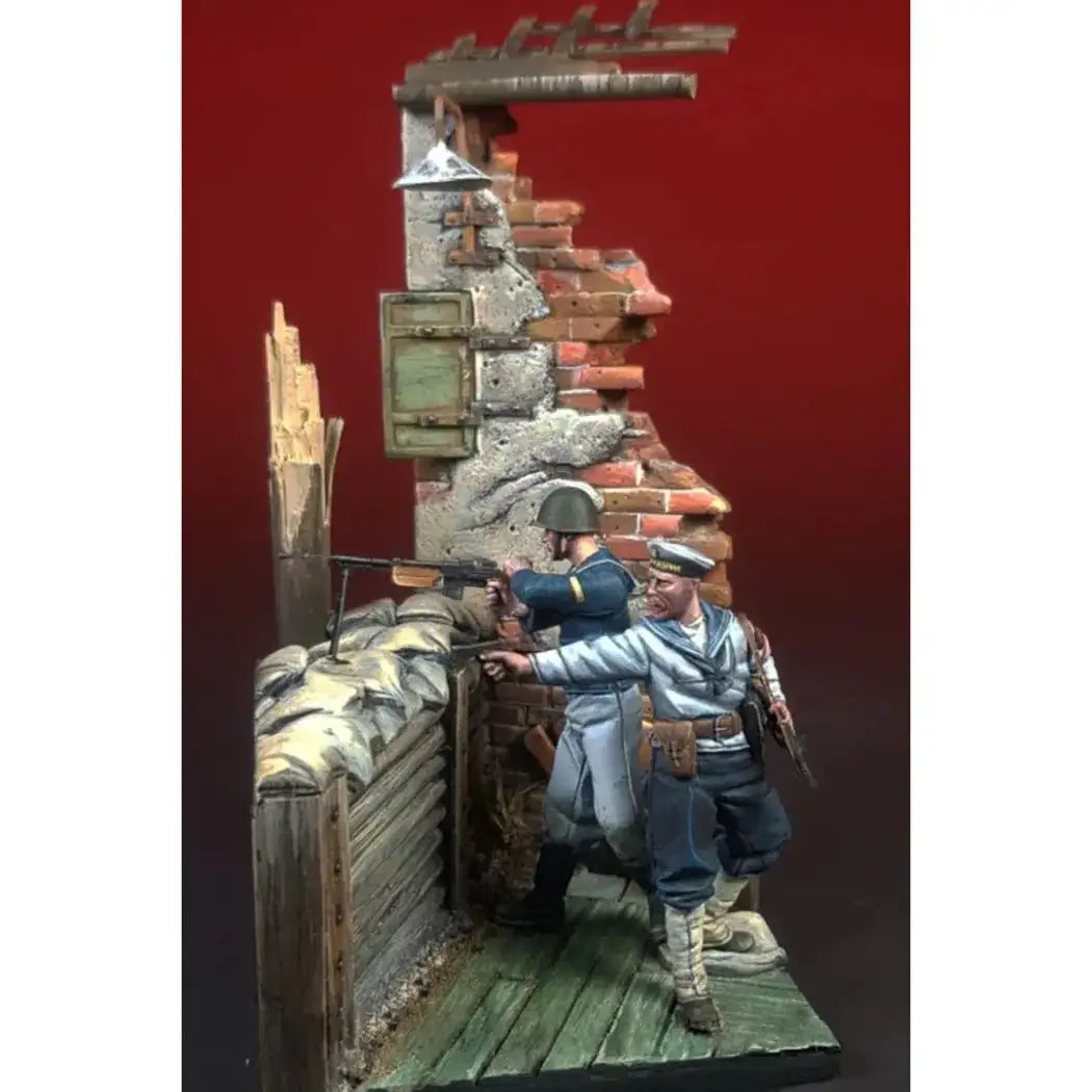 1/35 2pcs Resin Model Kit Polish Sailors in Defense (with base) WW2 Un ...