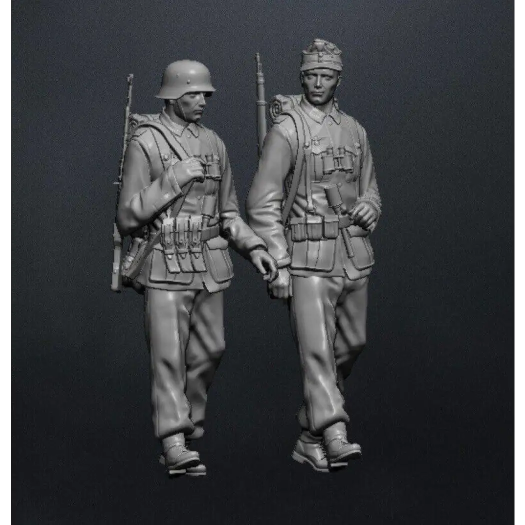 1/16 2pcs 3D Print Model Kit German Soldiers Infantry WW2 Unpainted ...