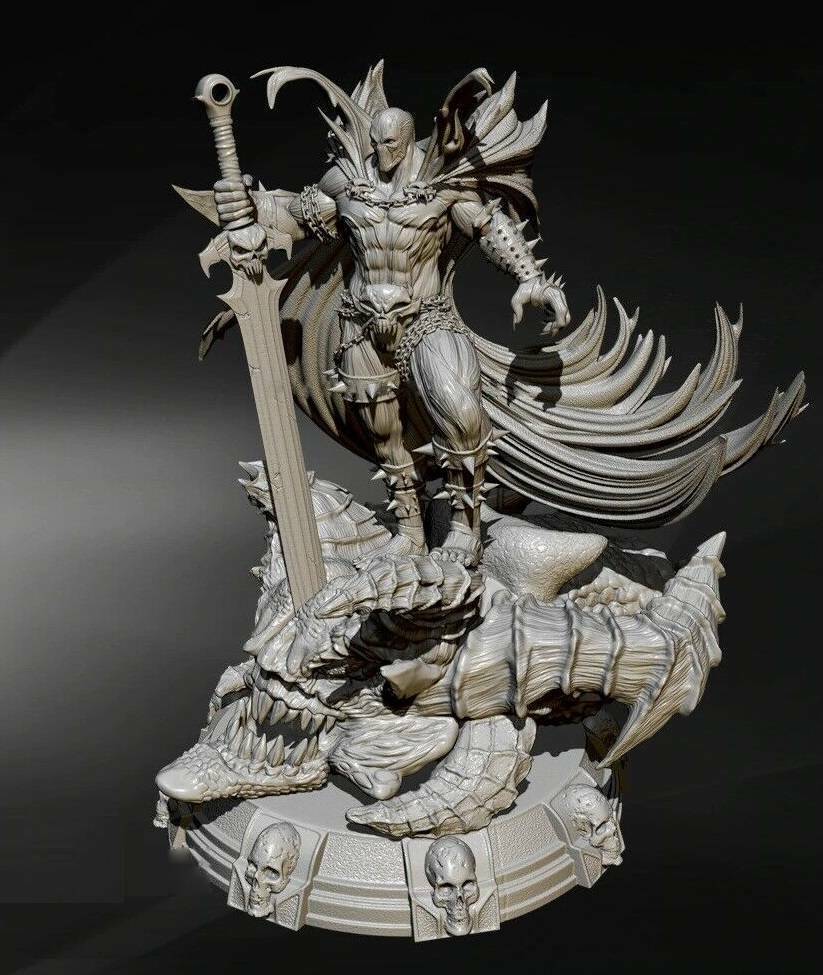 250mm 3D Print Superhero Model Kit Spawn Righteous Monster Unpainted ...