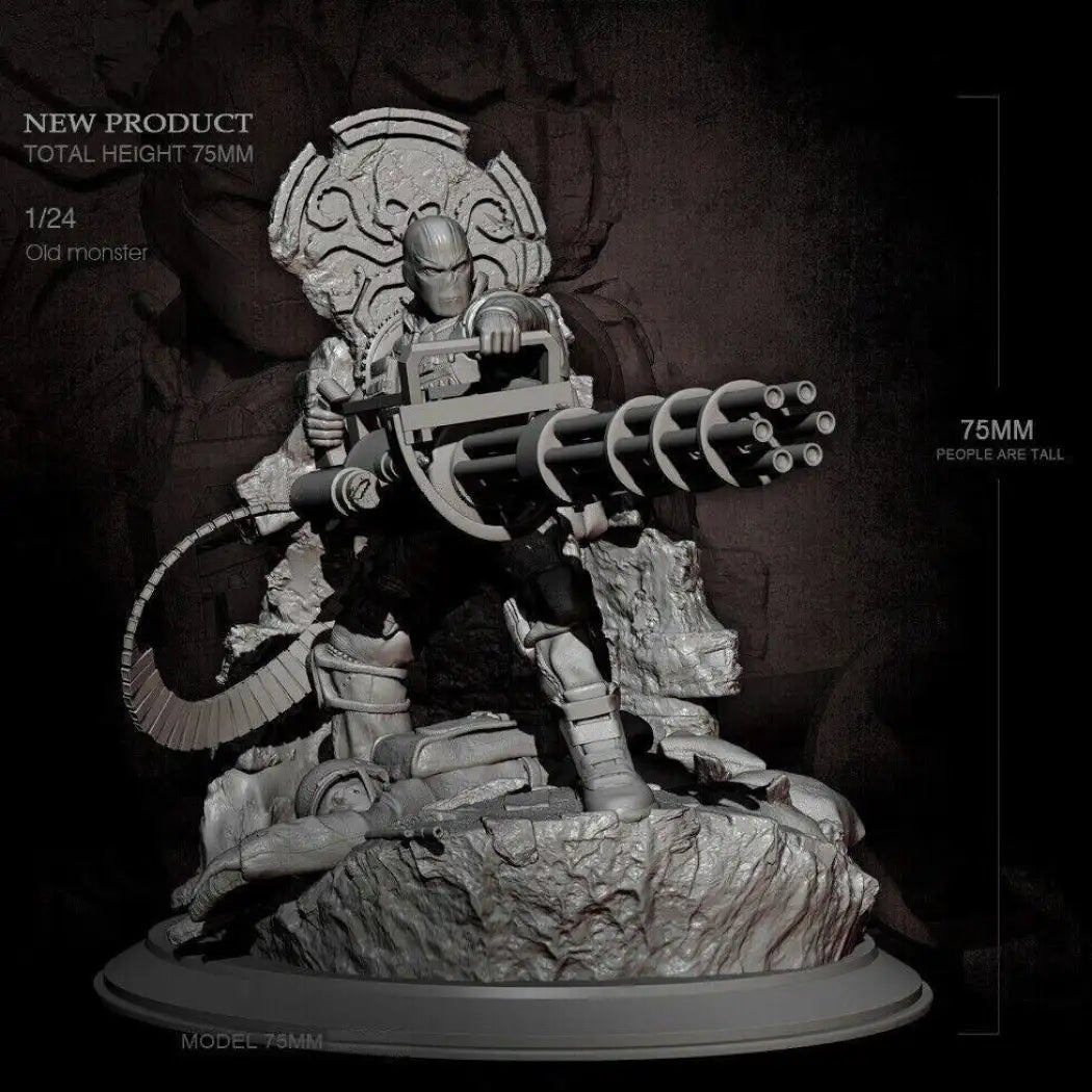 1/24 Resin Superhero Model Kit Hydra Heavy Machine Gunner Unpainted ...