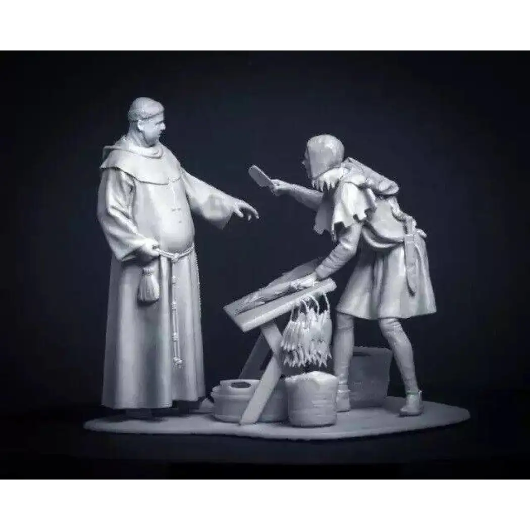 1/32 Resin Model Kit Miniature Medieval Market Monk Unpainted – Model ...
