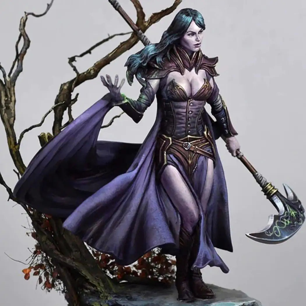1/24 75mm Resin Model Kit Beautiful Girl Night Hunter Fantasy Unpainte ...