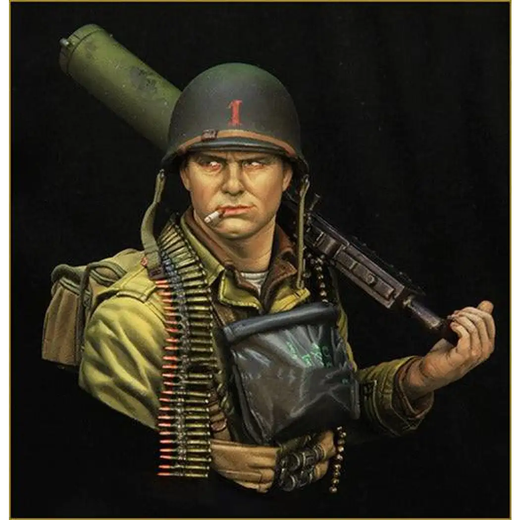 1/10 BUST Resin Model Kit US Paratrooper Soldier Normandy Landing WW2 ...