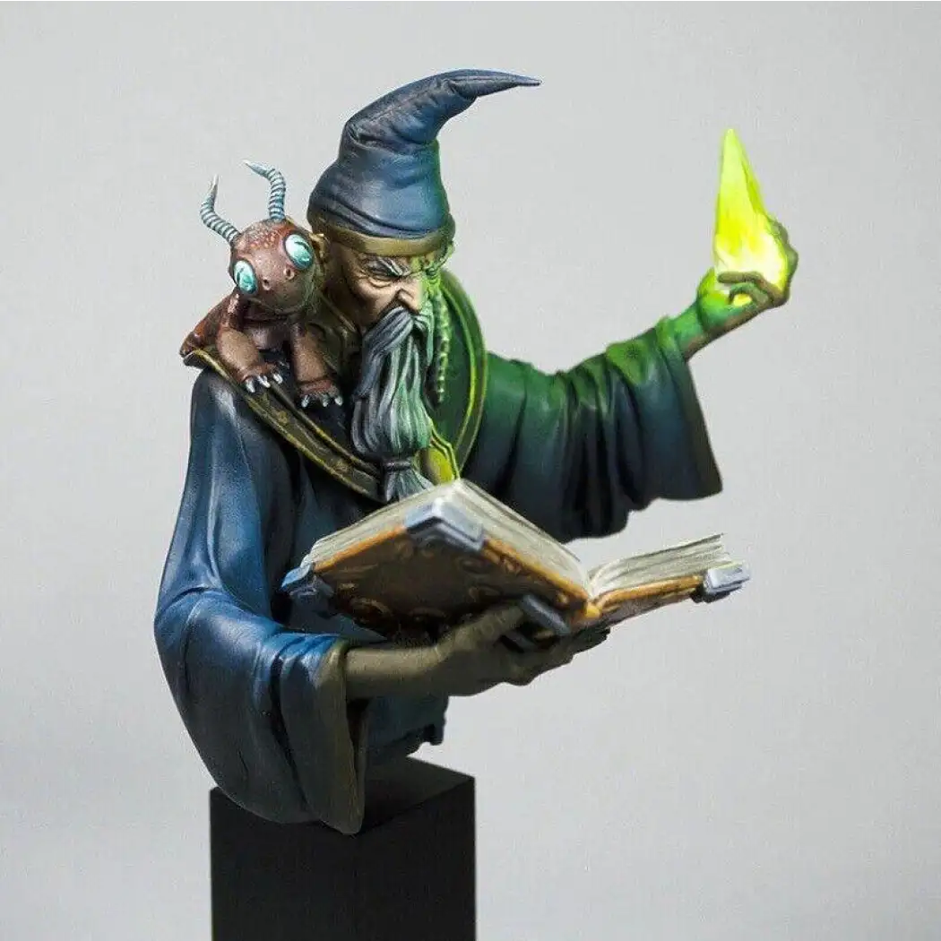 1/12 BUST Resin Model Kit Elder Mage Wizard Fantasy Unpainted – Model ...