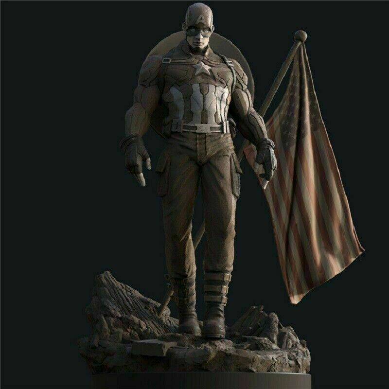 1/6 350mm 3D Print Superhero Model Kit Captain America Unpainted ...