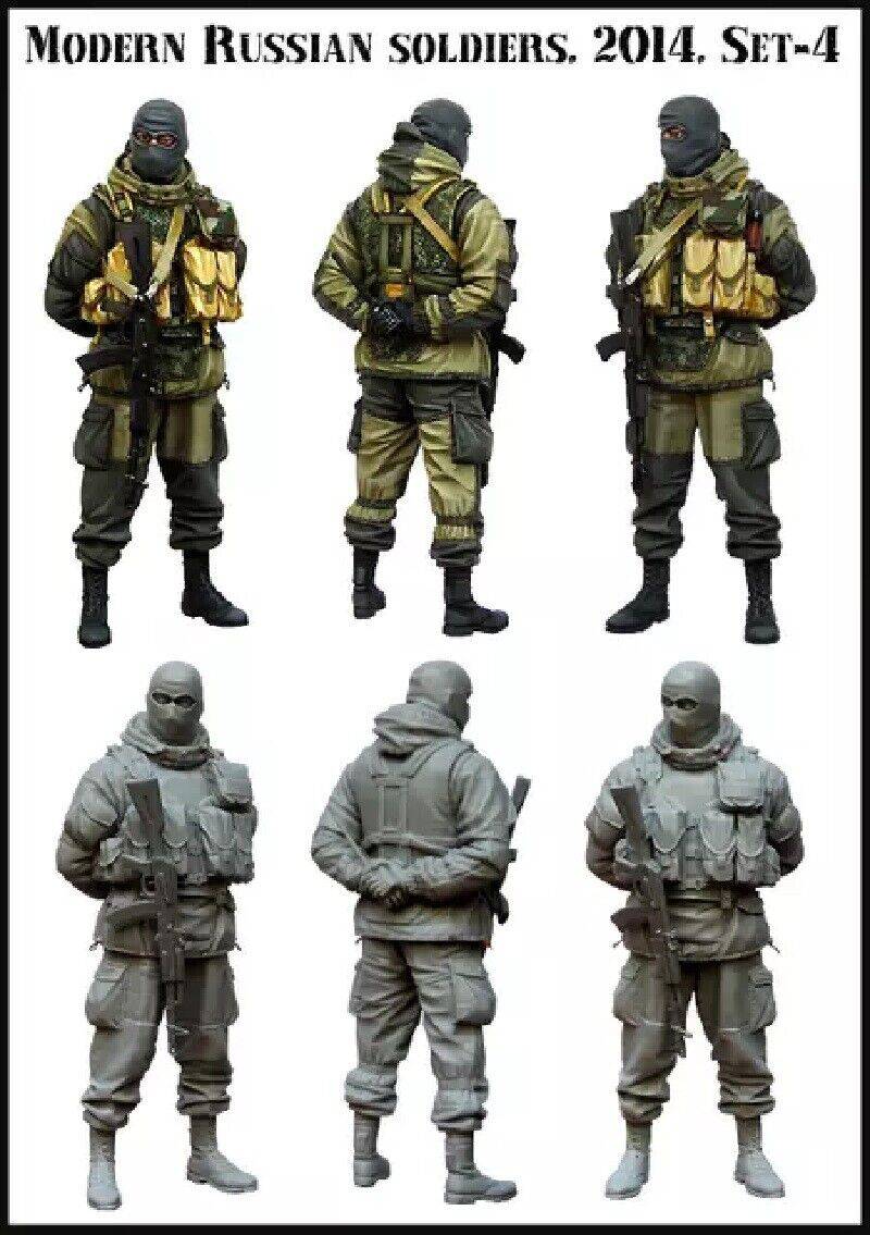 1/35 Resin Model Kit Modern Russian Soldiers Green Men Special Forces ...