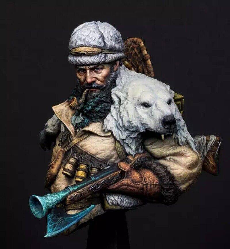 1/10 BUST Resin Model Kit Warrior Barbarian in the Bear Skin Unpainted ...