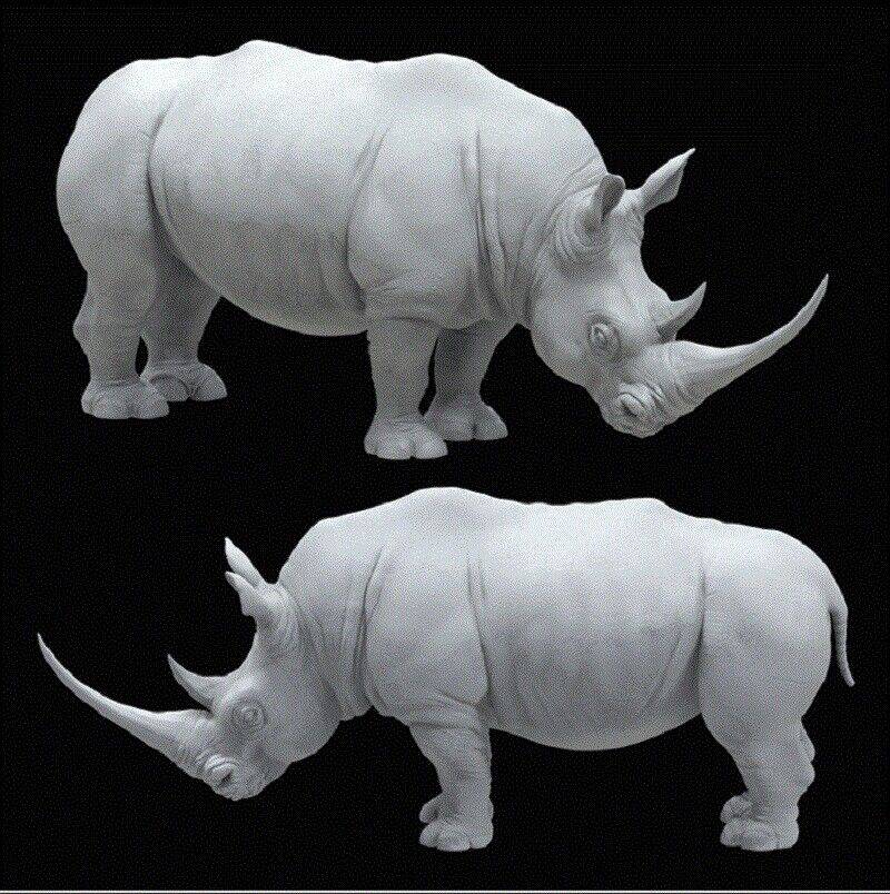 150mm 3D Print Model Kit Animal Rhinoceros Rhino Unpainted – Model-Fan ...