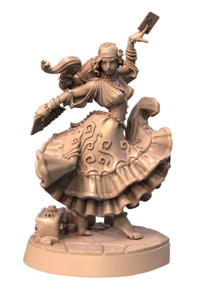 38mm Resin Model Kit Girl Woman Fortune Teller Dancer TD-2770 Unpainte ...