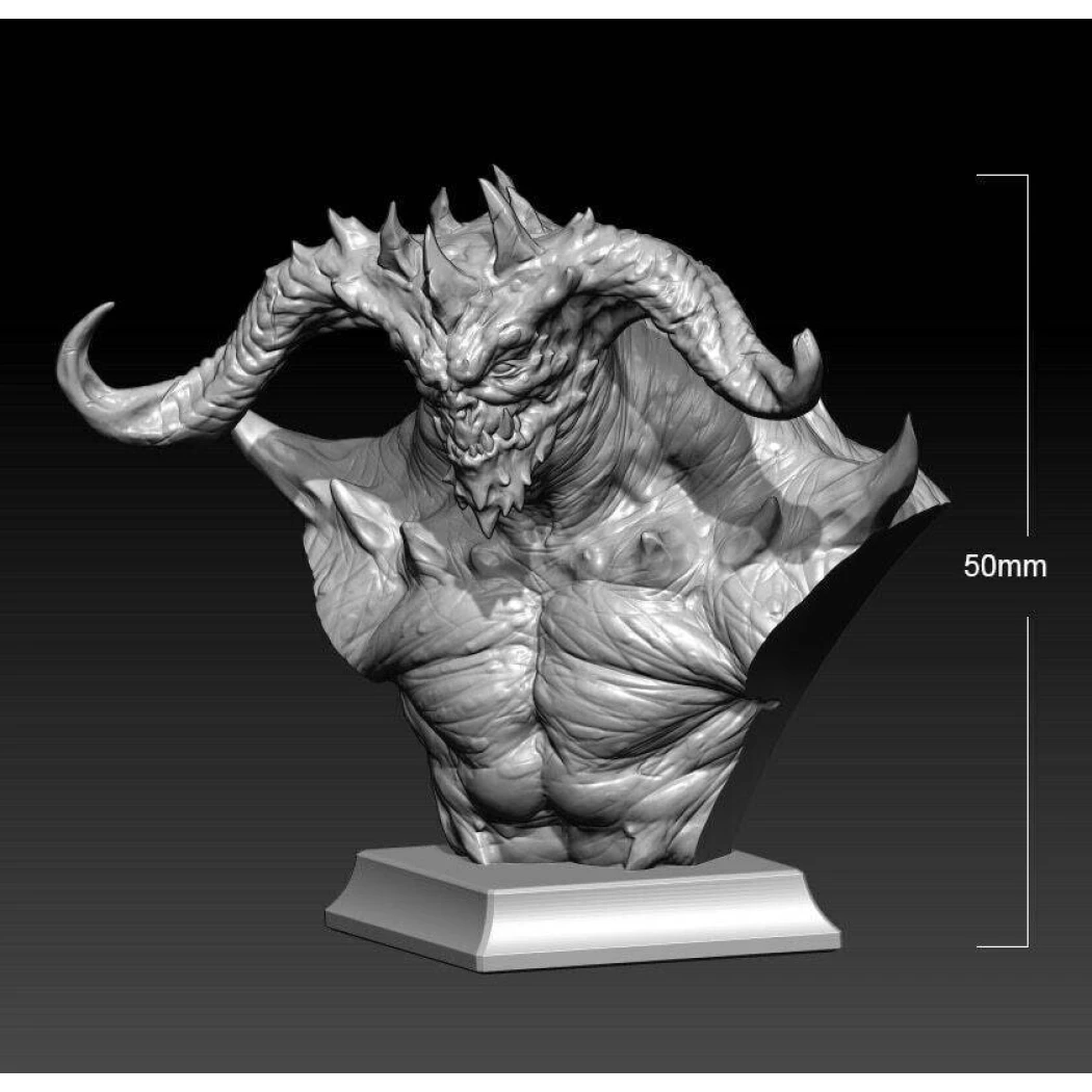 50mm BUST 3D Print Model Kit Demon Balrog Unpainted – Model-Fan-Store