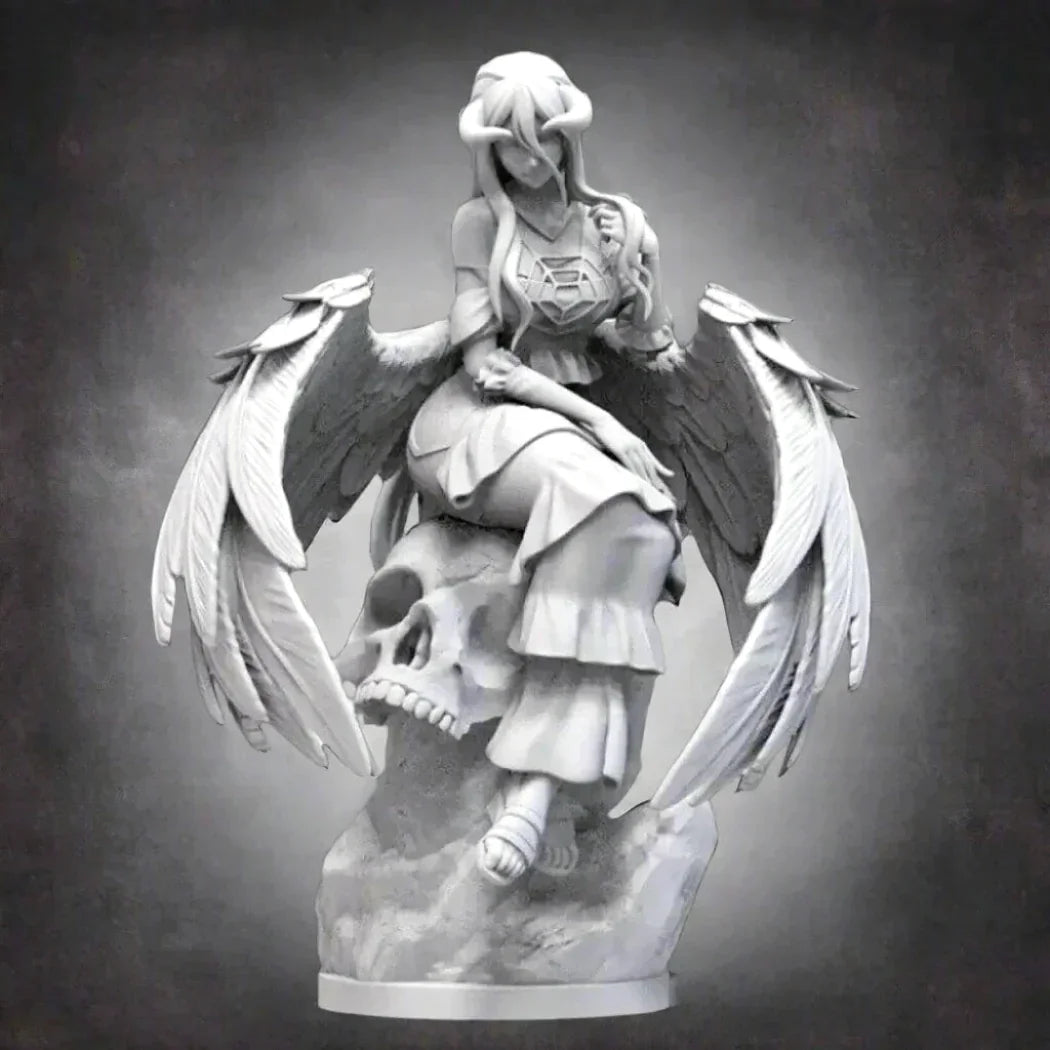 1/18 100mm 3D Print Model Kit Beautiful Girl Woman Angel Unpainted ...