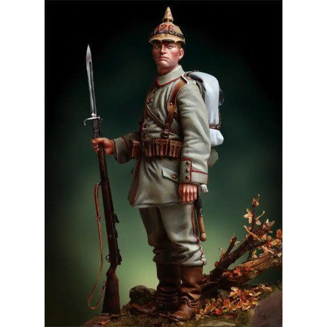 1/20 90mm Resin Model Kit Warrior Prussian Soldier Infantryman WW1 Unp ...