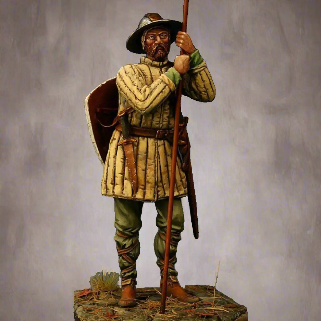 1/24 75mm Resin Model Kit Medieval Guard with Halberd Unpainted – Model ...