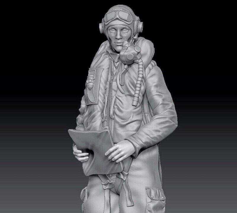 1/24 Resin Model Kit British Pilot Fleet Air Arm WW2 Pin Up Unpainted ...
