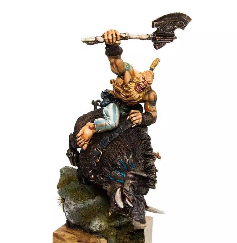 1/24 Resin Model Kit Warrior Barbarian Riding a Boar Unpainted – Model ...