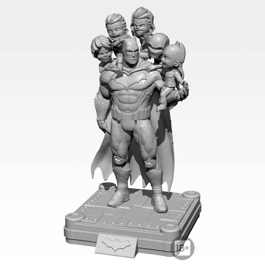 1/24 Resin Superhero Model Kit Batman and Super Kids TD-2085 Unpainted ...