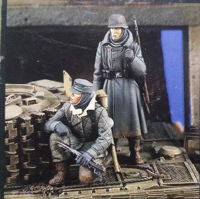 1/35 2pcs Resin Model Kit German Soldiers Tank Raiders WW2 Unpainted ...
