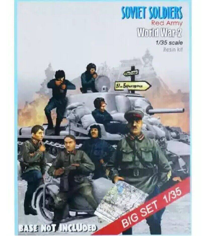 1/35 7pcs Resin Model Kit Soviet Soldiers Tank Crew WW2 Unpainted ...