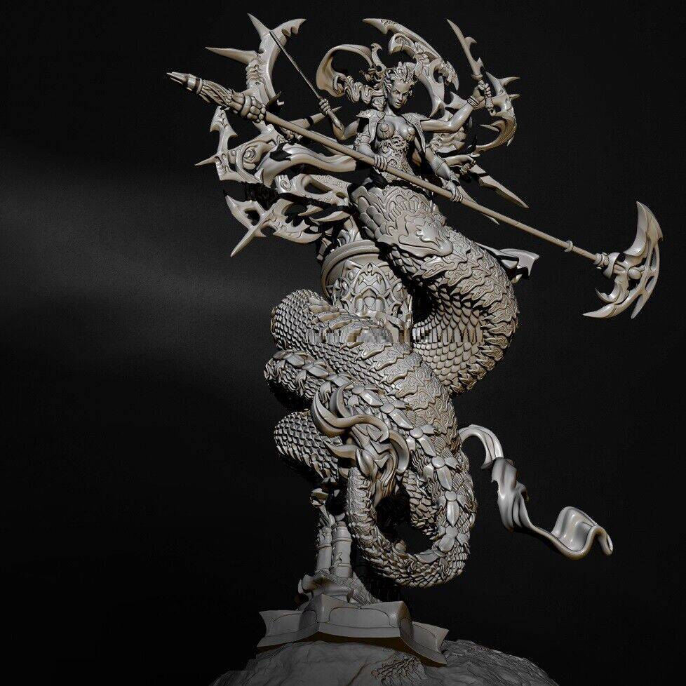 1/24 Resin Model Kit Beautiful Girl Woman Medusa Fantasy Unpainted ...