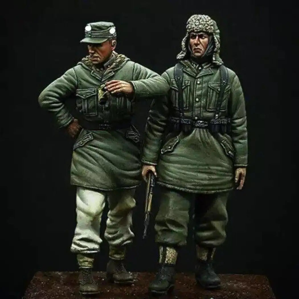 1/35 2pcs Resin Model Kit German Soldiers Grenadier 4 Heads WW2 Unpain ...
